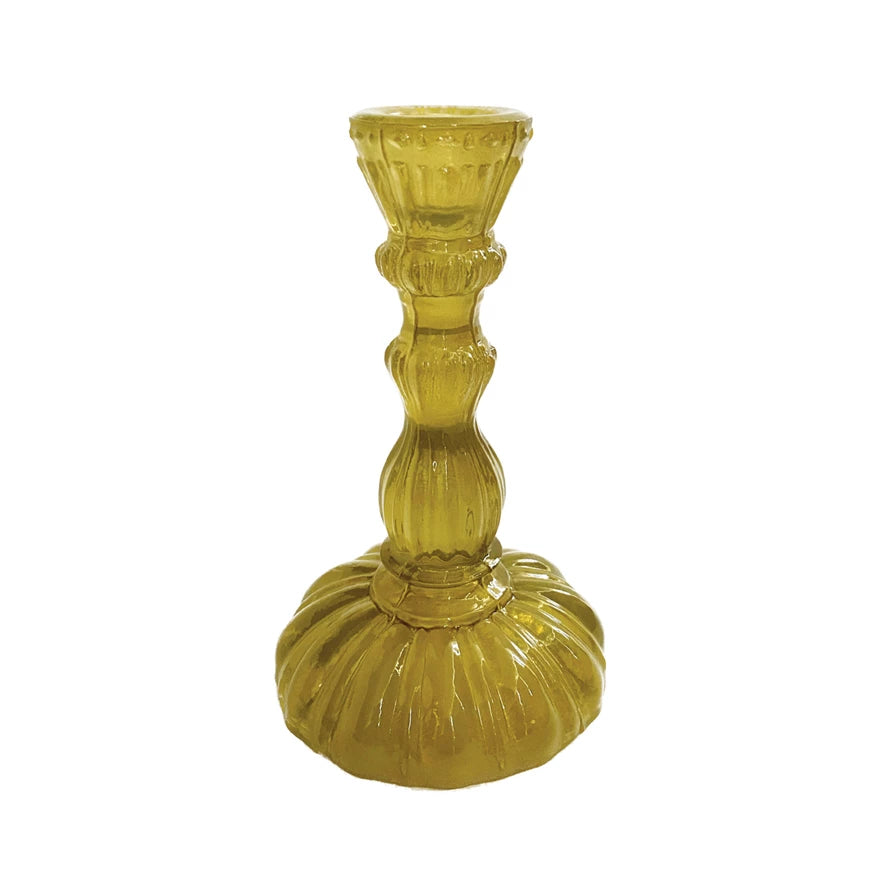 Chartreuse Glass Taper Holder – Shop The Butler's Pantry